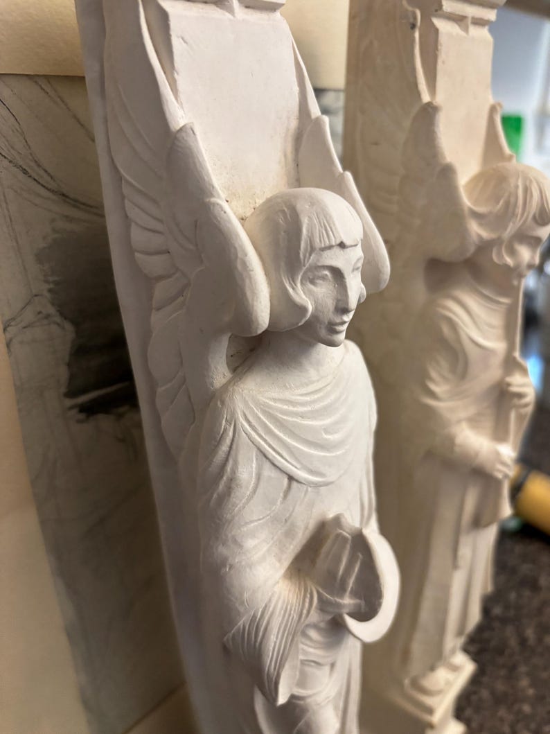 Two Plaster Corbel Angels Circa 1930 - Etsy