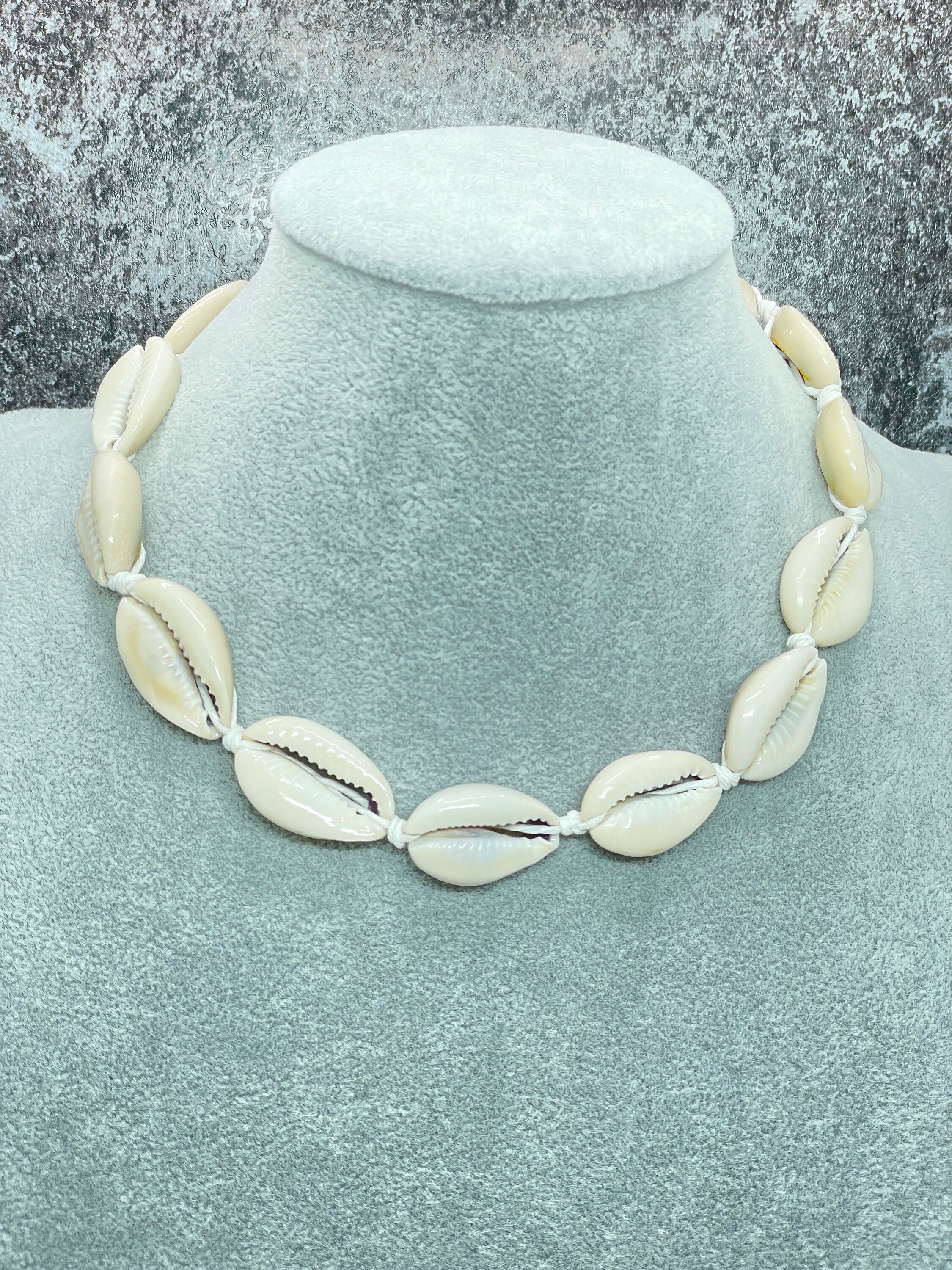 Cowrie Shell Necklace, Cowrie Shell Choker Necklace, Natural Cowrie ...