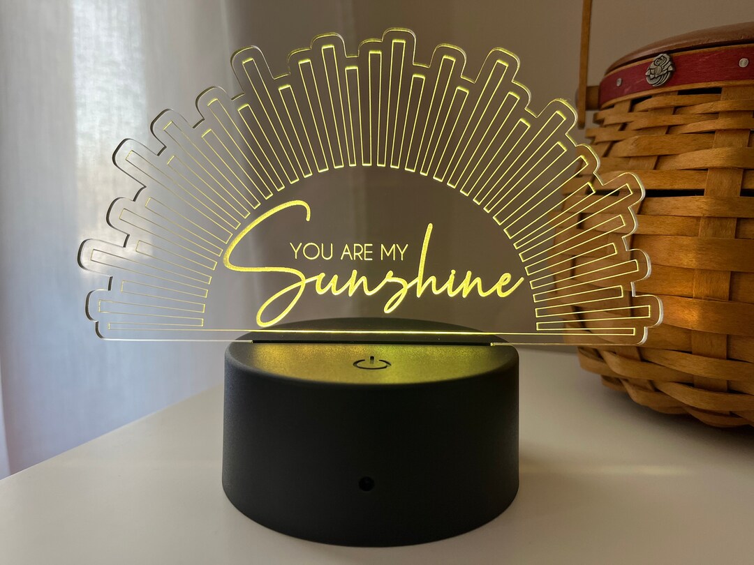 You Are My Sunshine LED Light. Baby Shower Gift. Nursery Decor ...