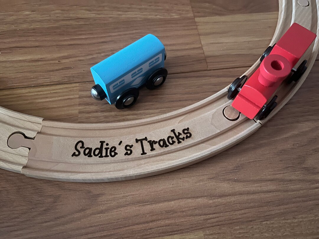Personalized Wood Train Tracks. Engraved Gift. Children’s Toy. - Etsy