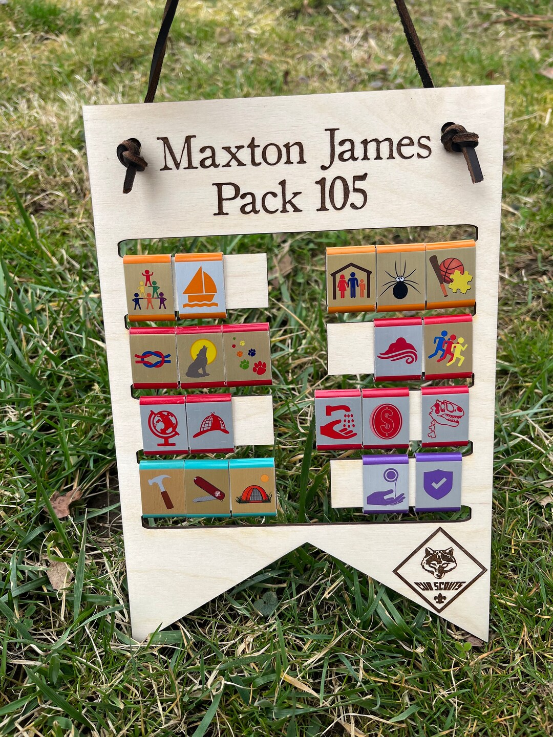 Cub Scout Adventure Loop Wall Hanger. Boy Scout Gift. Wood Belt Loops ...