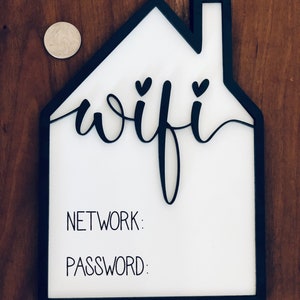 Wifi Network/password Farmhouse Home Decor Sign - Etsy