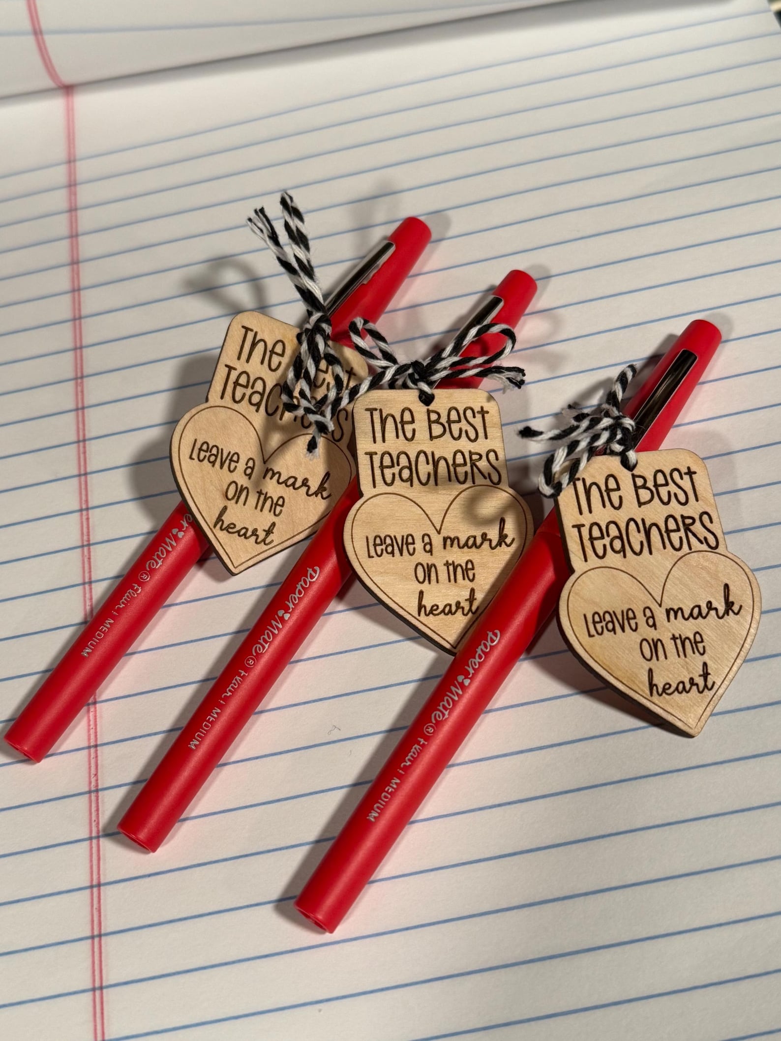 The Best Teachers Leave a Mark on the Heart Marker Valentine Gift - Etsy