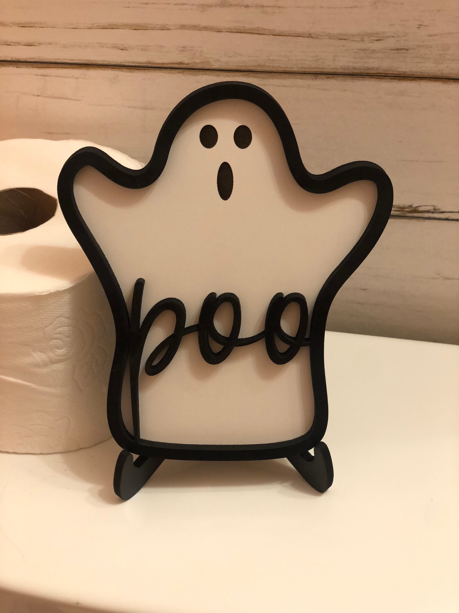 Poo / Funny Halloween Bathroom Sign / Ghost. Boo/poo - Etsy
