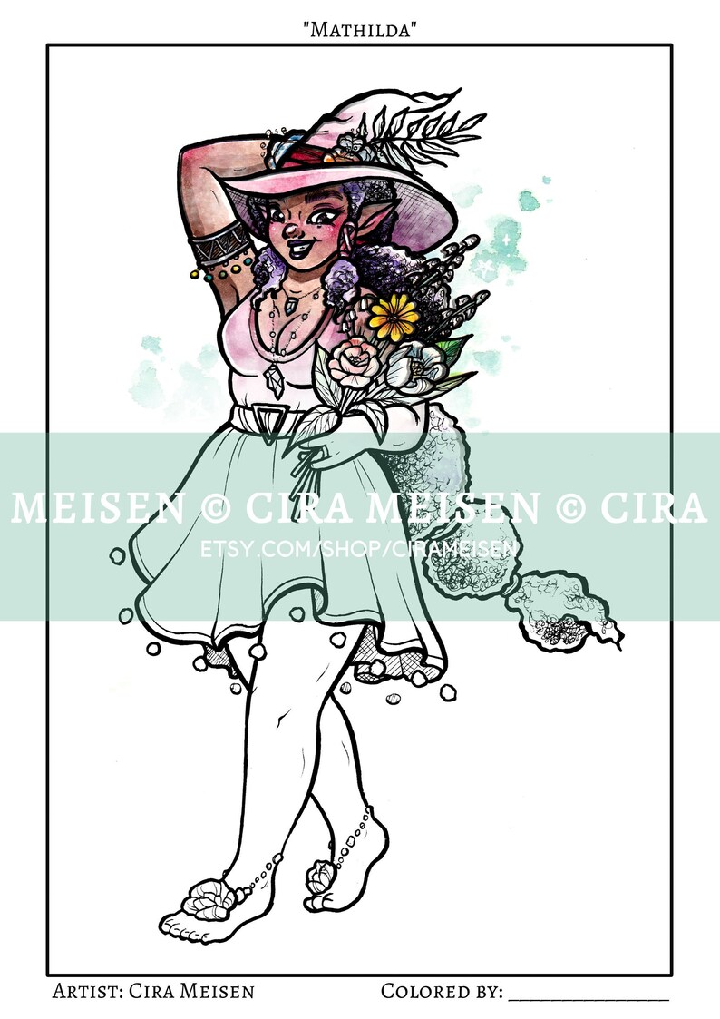 MATHILDA Instant Download & Coloring Page - Etsy