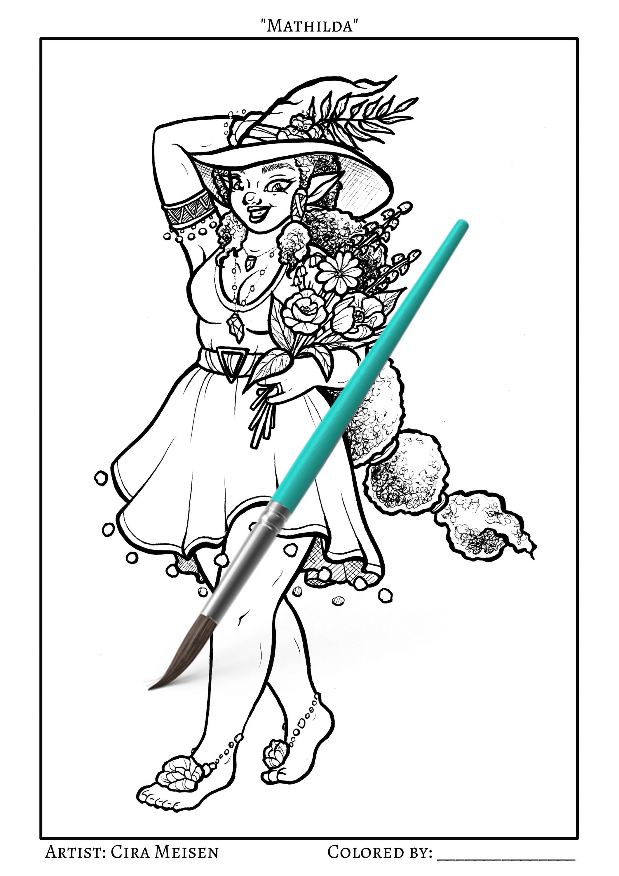 MATHILDA, Instant Download & Coloring Page, - Etsy