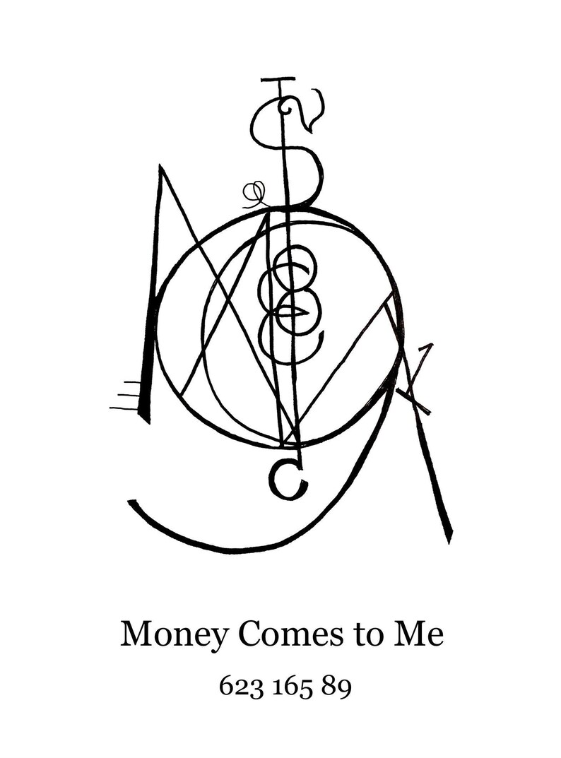 Money Comes to Me Sigil- Digital Download Printable Art-energy Healing ...