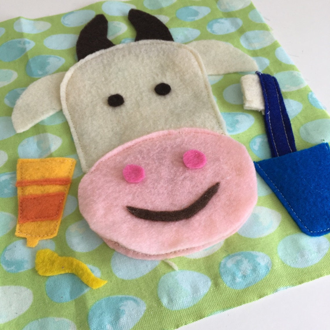 Cow Brushing Teeth Quiet Book Page PDF Pattern|sewing Pattern Cow ...