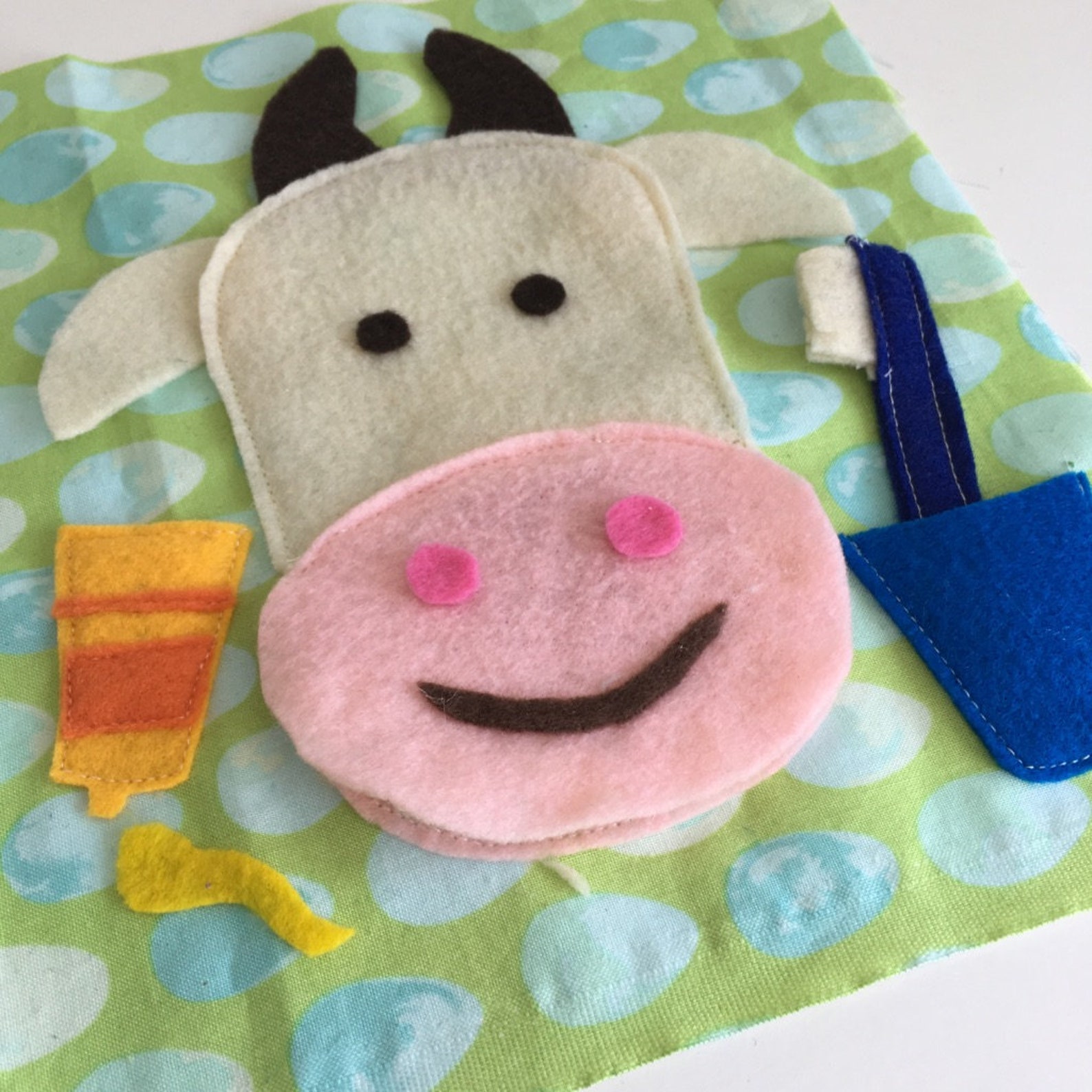 Cow Brushing Teeth Quiet Book Page PDF Pattern|sewing Pattern Cow ...