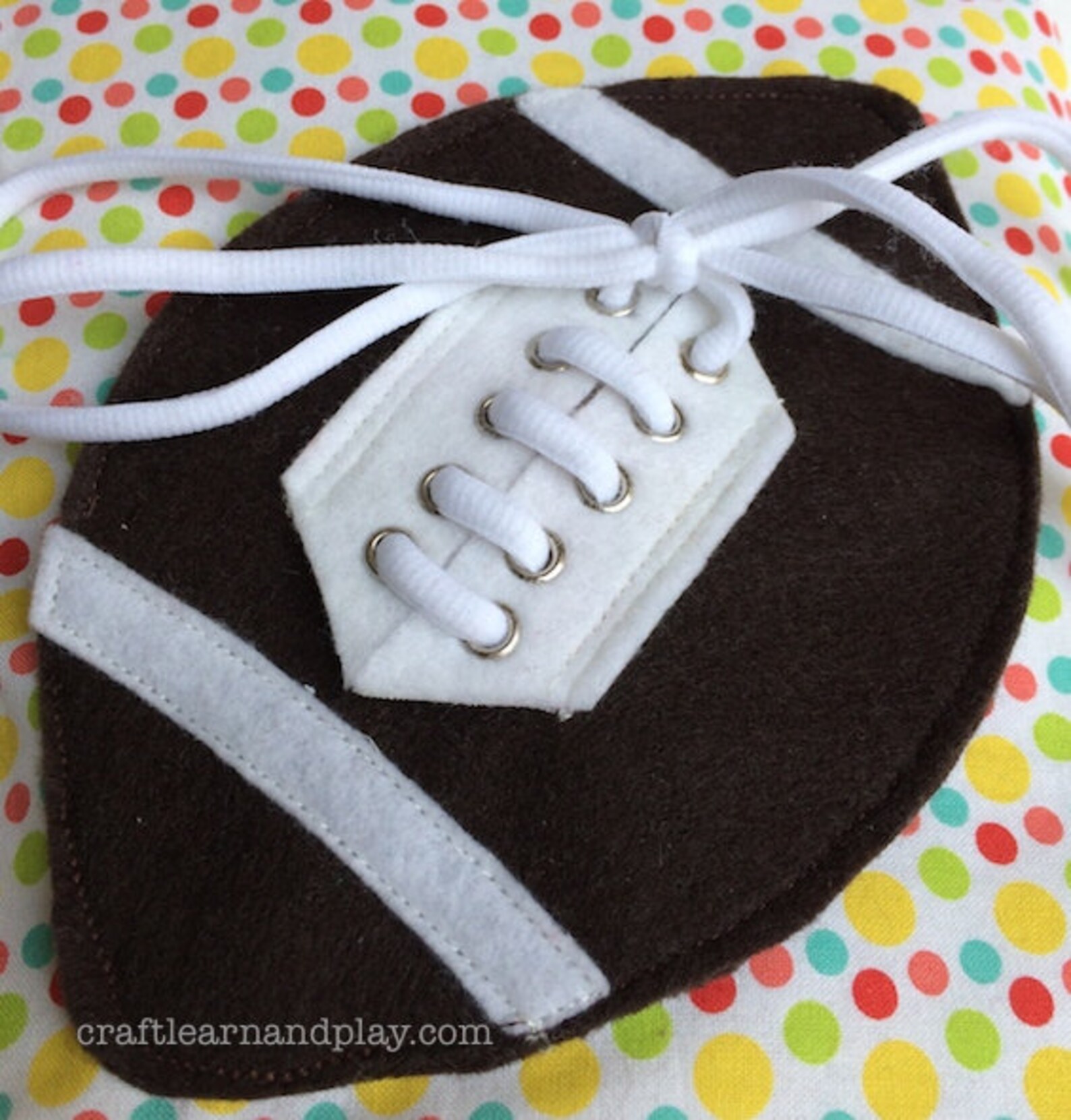 Football Ball Lacing Quiet Book Page PDF Pattern/sewing Pattern ...