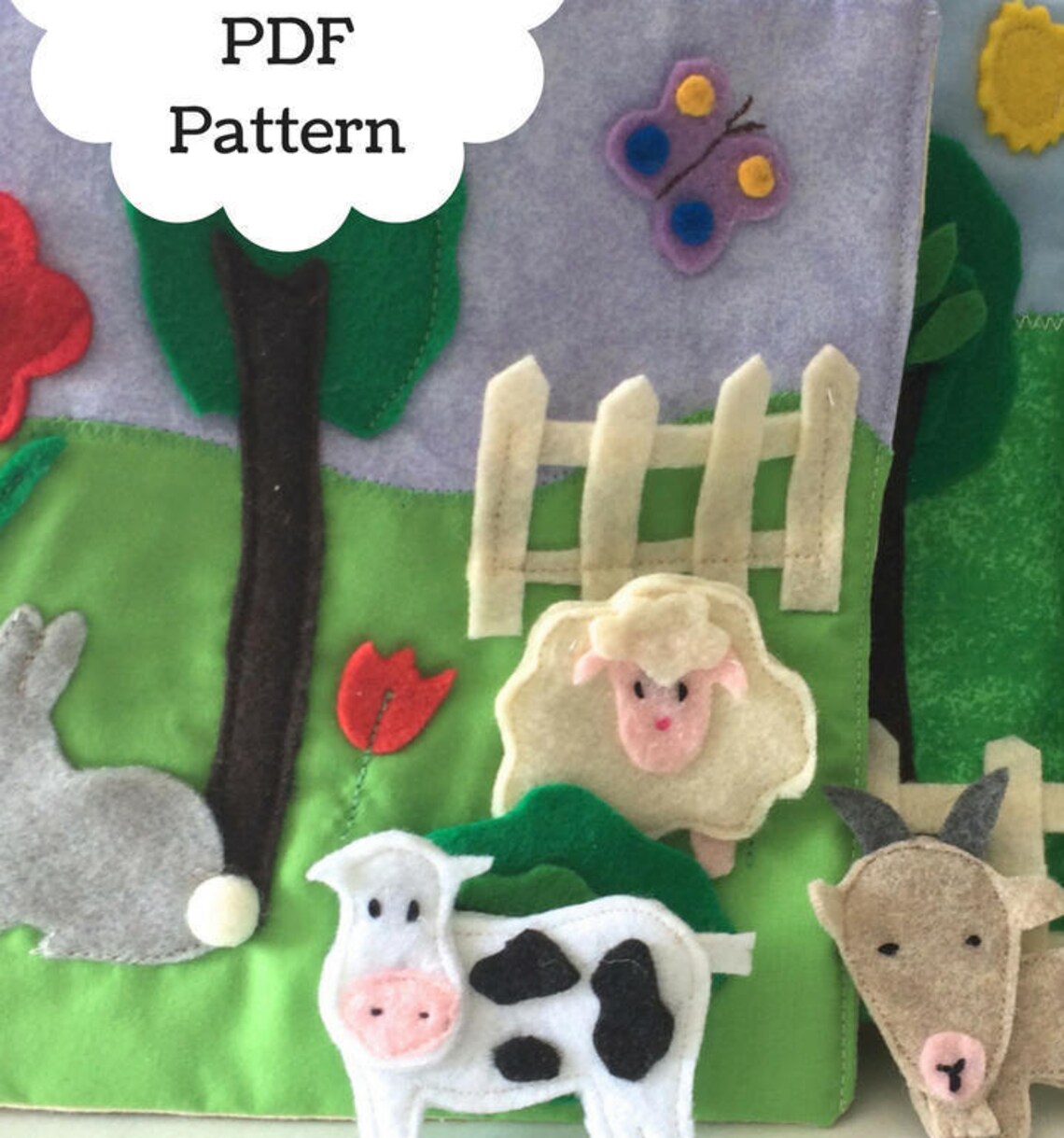 Animals Quiet Book Pattern for Making Felt Animals in a Quiet Book for ...