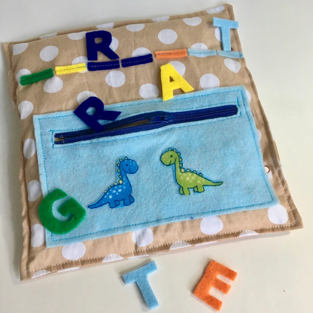 Quiet Book Sewing Pattern for the Cover Page: Letters Appliqué | PDF ...