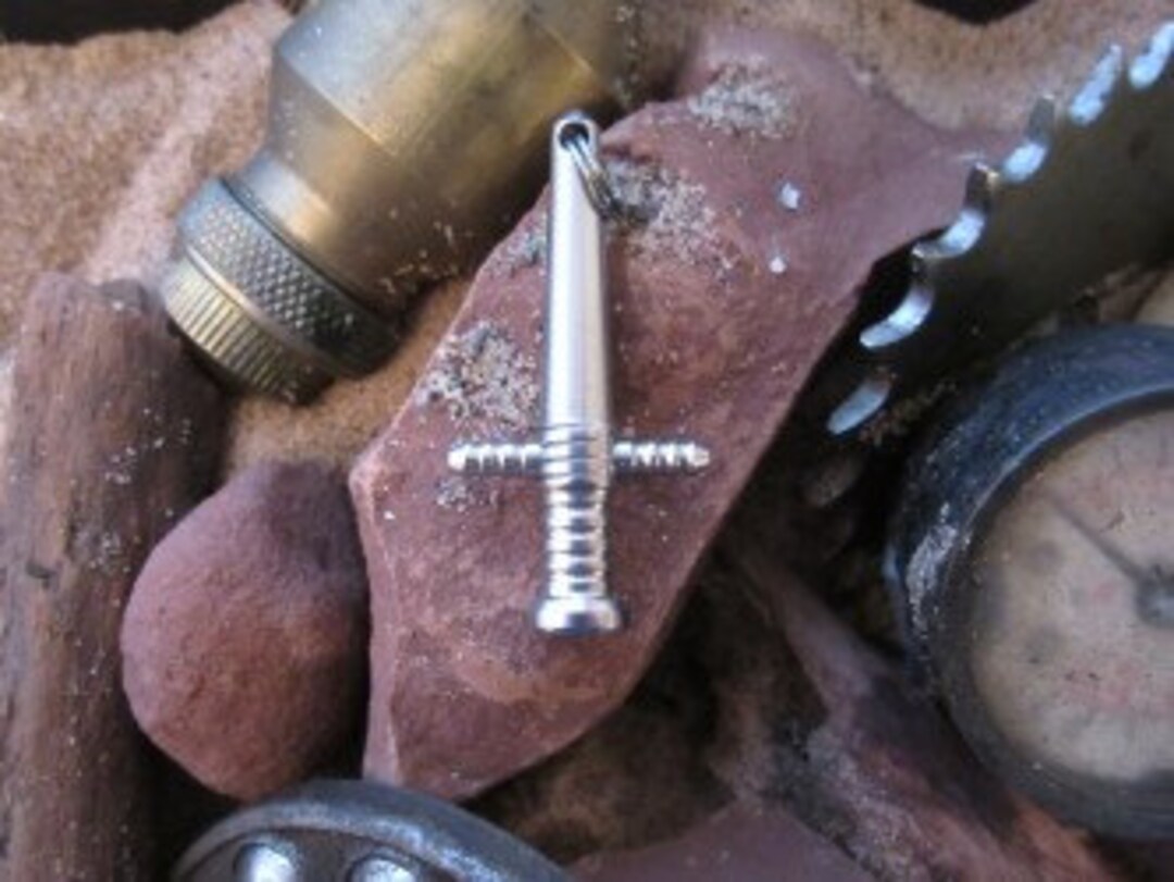 Metalwork Machined Stainless Steel Sword Pendant - Etsy