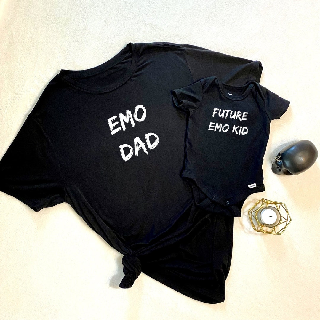 Daddy and Baby Emo Dad and Future Emo Kid T-shirt and Onesie Matching ...