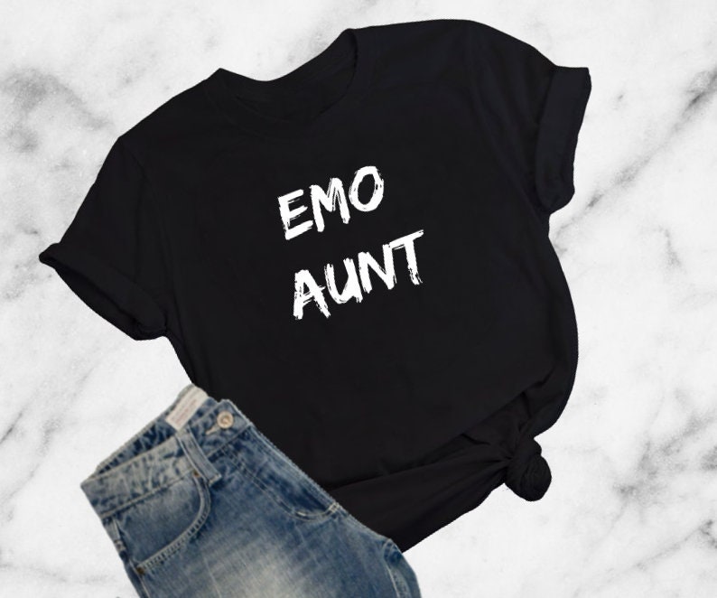 Emo Aunt Uncle Cousin Family Black Adult Shirt - Etsy
