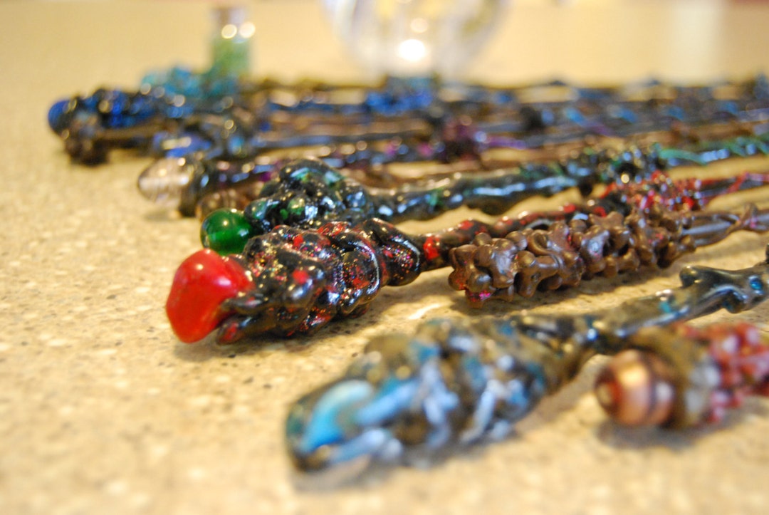Custom Handmade Wand OOAK - Wizard Witch Wicca Fairy Magic Spell Craft ...