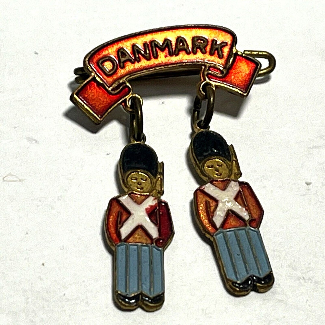 Vintage Denmark Danmark Soldiers Enamel Lapel Pin Brooch - Etsy