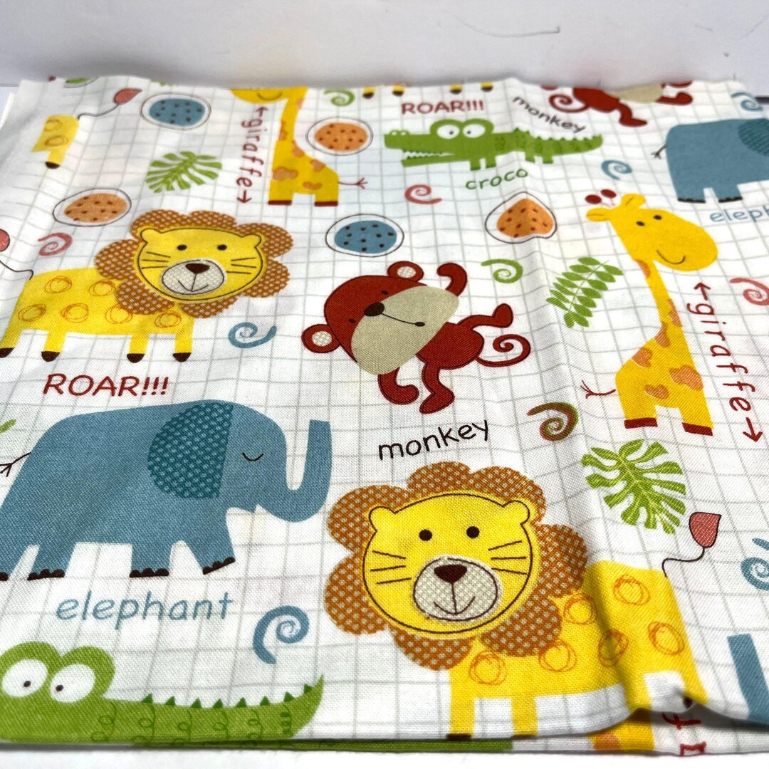 Timeless Treasures Peek a Zoo Cotton Fabric Half Yard - Etsy