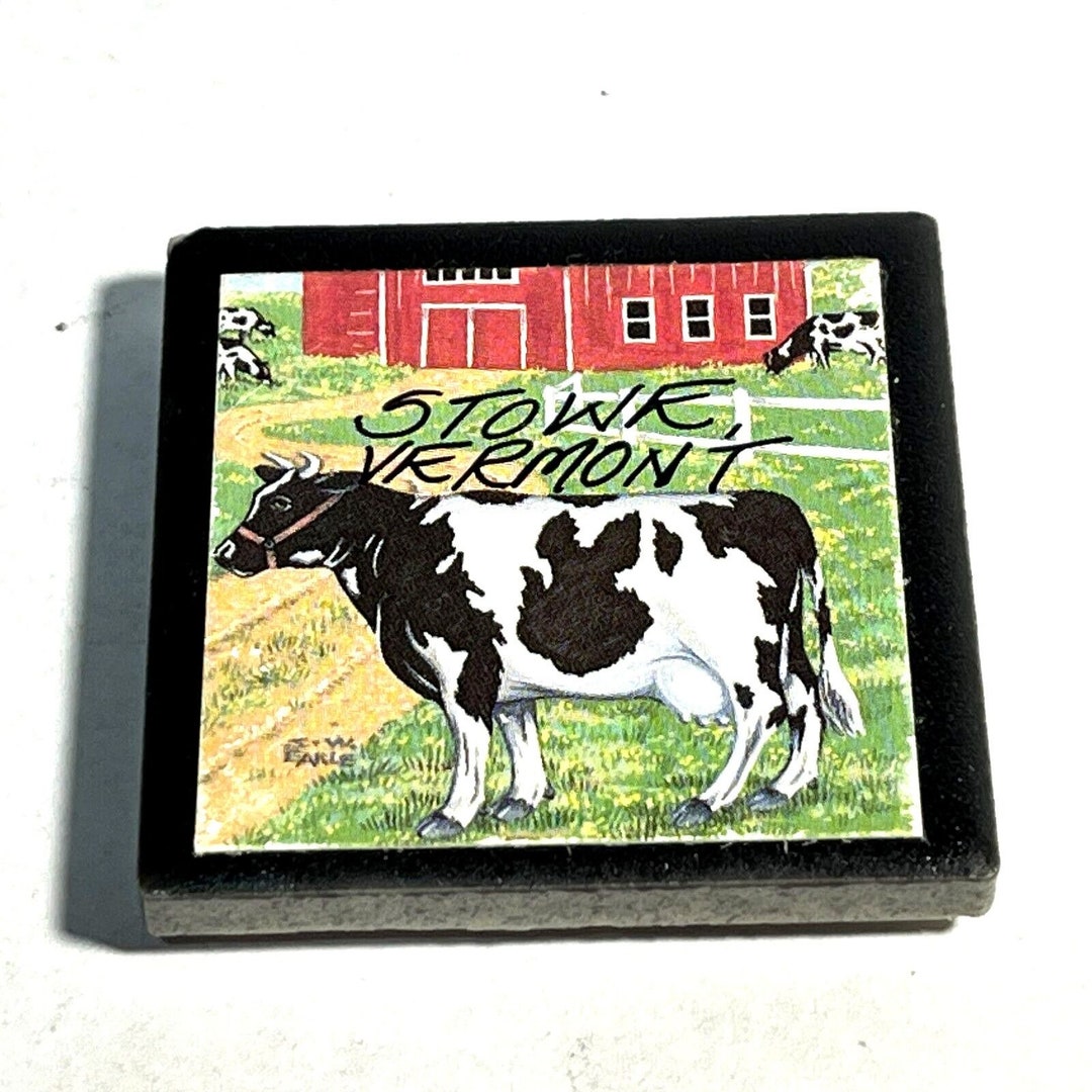 Vintage Stowe Vermont Cow Farm Fridge Magnet - Etsy