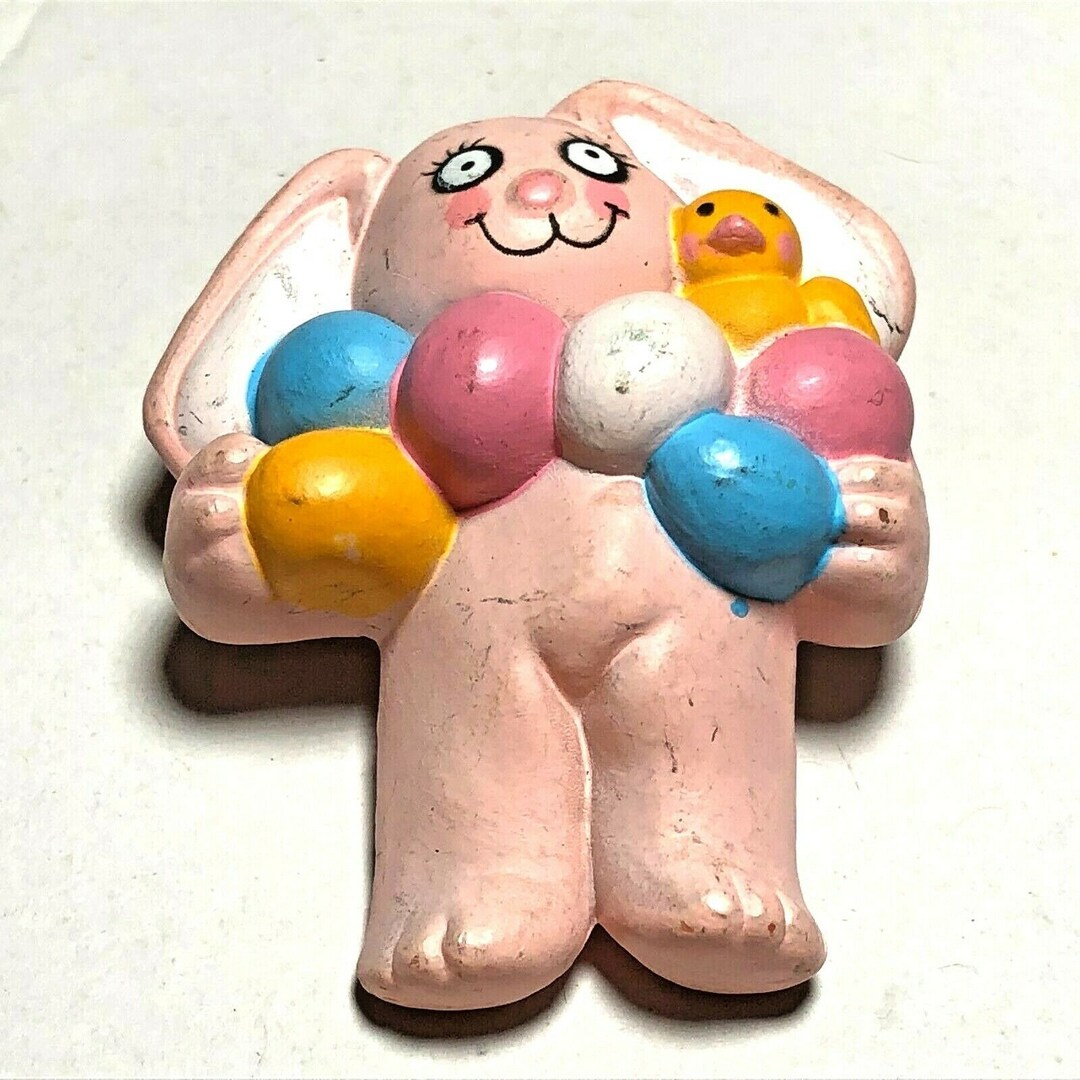 Easter Pink Bunny With Eggs Lapel Pin Brooch - Etsy
