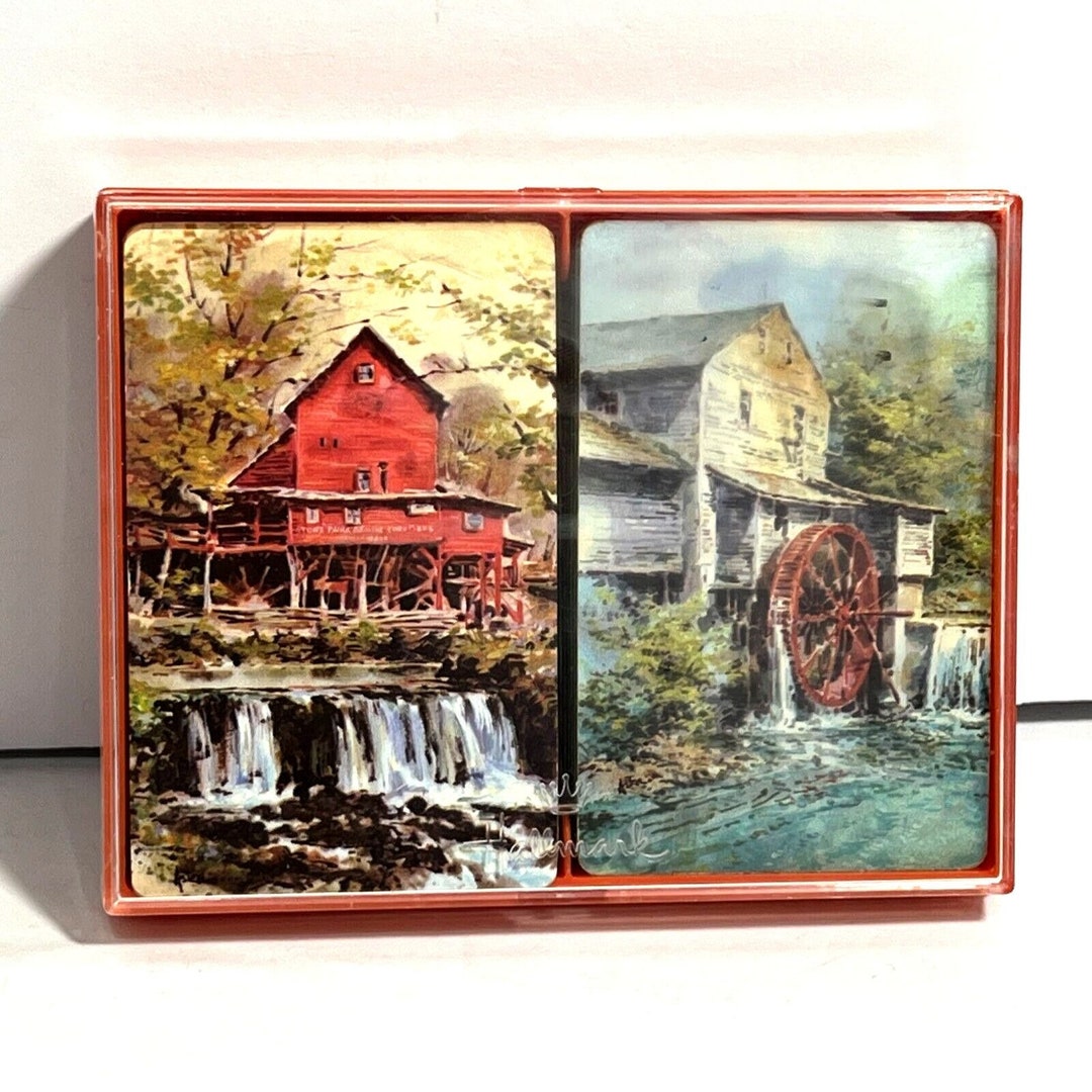 Hallmark Old Mill Stream Double Deck Playing Cards - Etsy