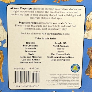 Dogs and Puppies at Your Fingertips Board Book Vintage - Etsy