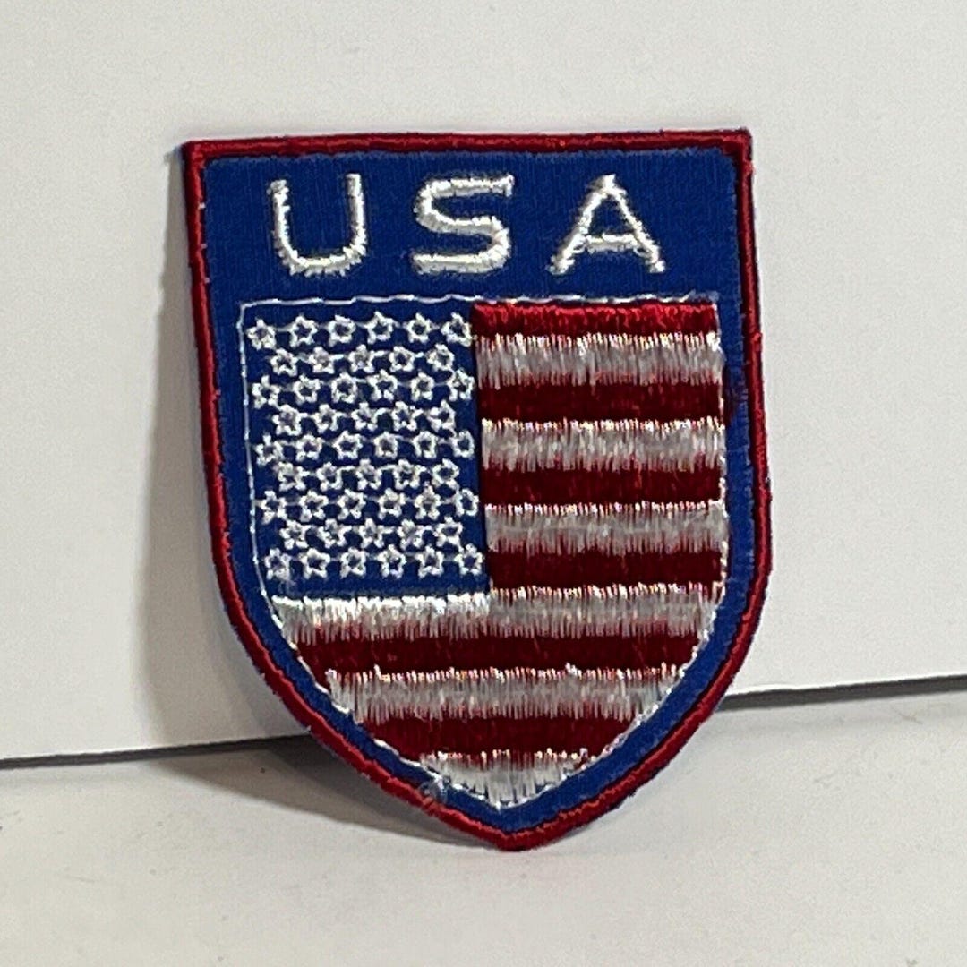 Vintage USA United States America Flag Patch Crest Shield Travel ...