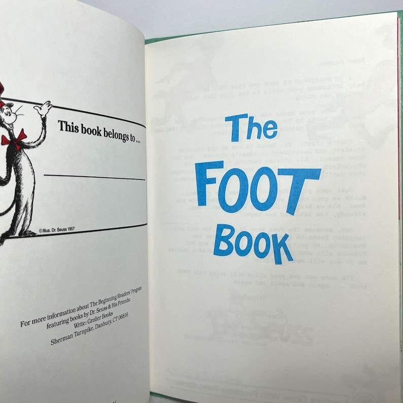 The Foot Book by Dr Seuss Hardcover - Etsy