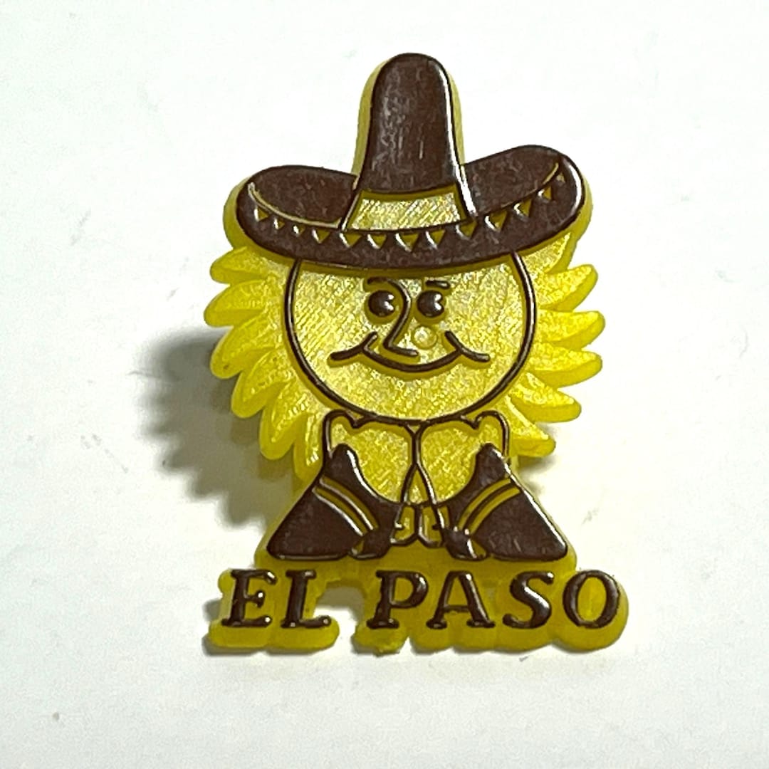 Vintage El Paso Amigo Man Sombrero Sun Lapel Pin - Etsy