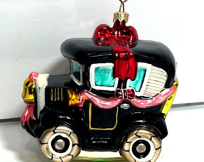 Vintage Christopher Radko June Buggy Just Married Car Glass Christmas ...