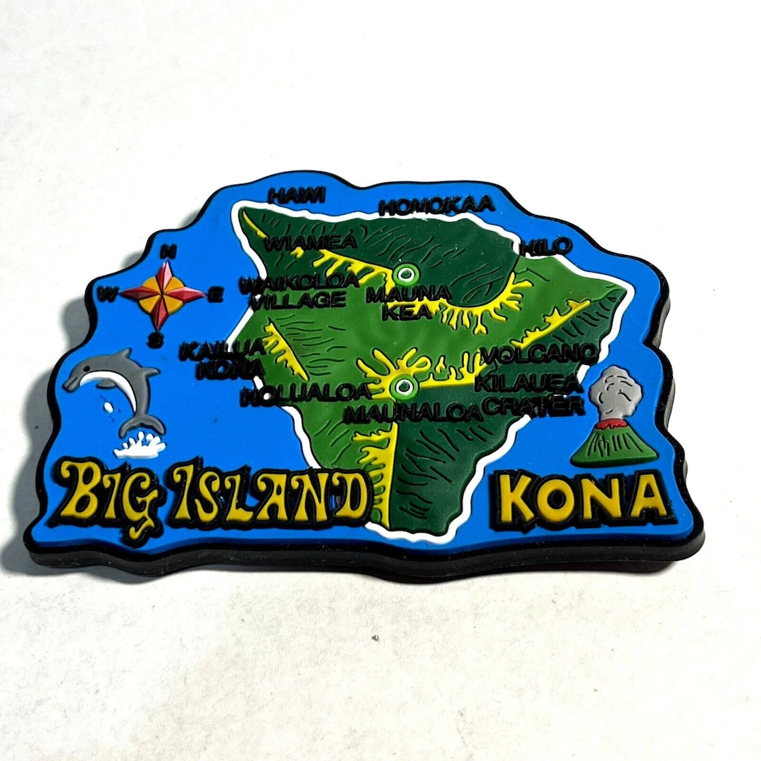 Vintage Hawaii Big Island Kona Fridge Magnet - Etsy