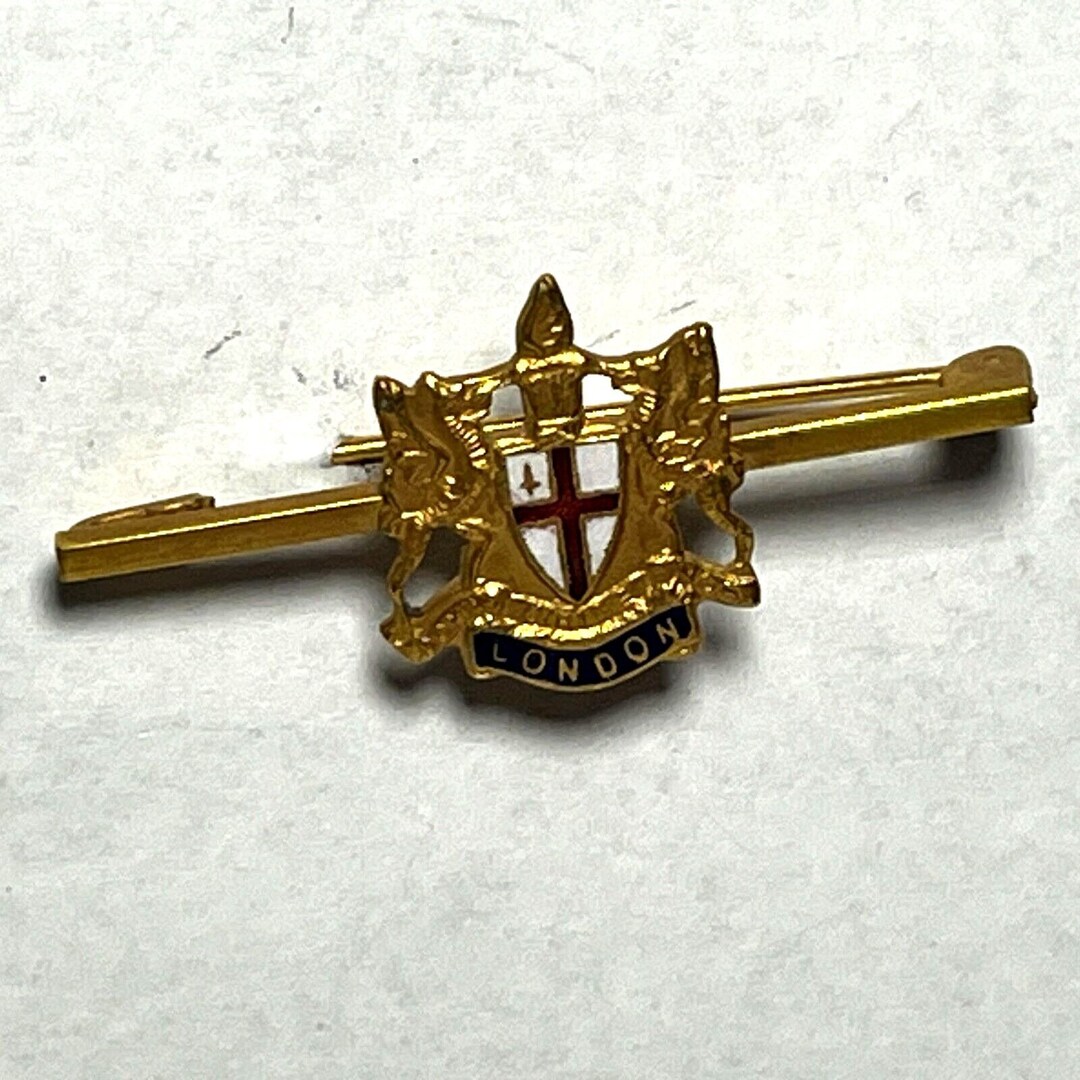 Vintage London England UK Crest Shield Souvenir Lapel Hat Bar Pin - Etsy