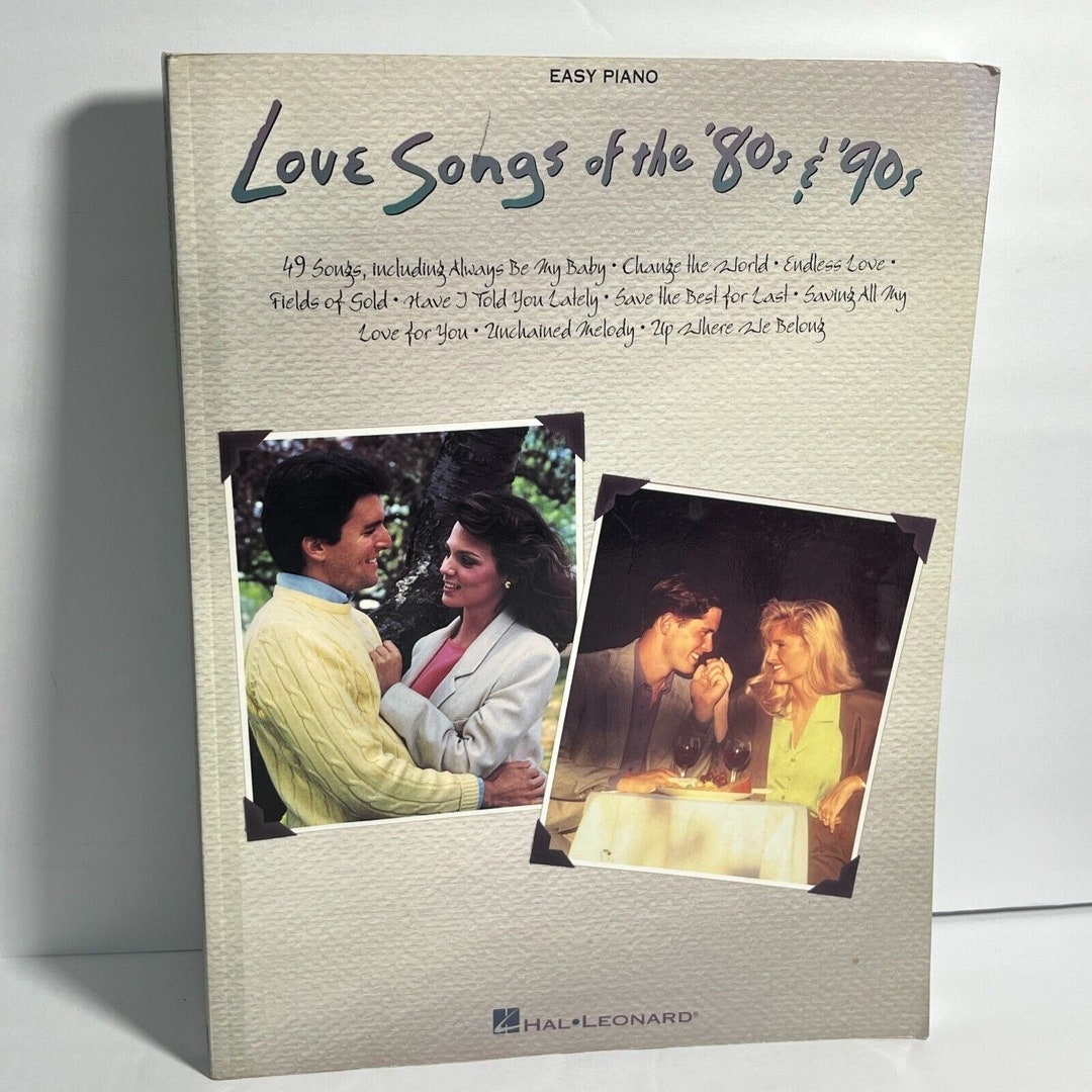 Love Songs of the 80s and 90s Easy Piano Songbook - Etsy
