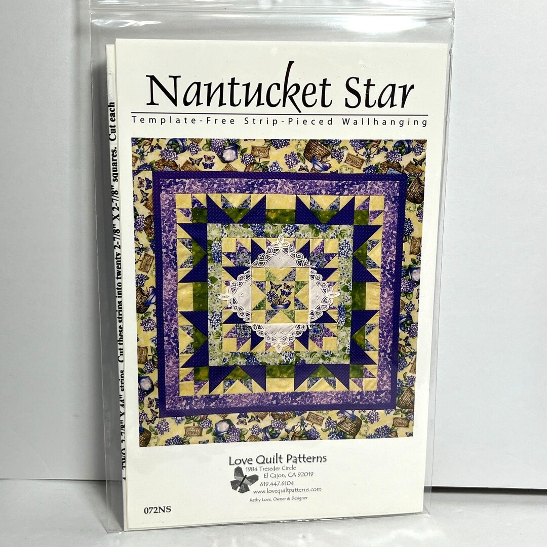 Nantucket Star Template Free Strip Pieced Quilt Pattern - Etsy