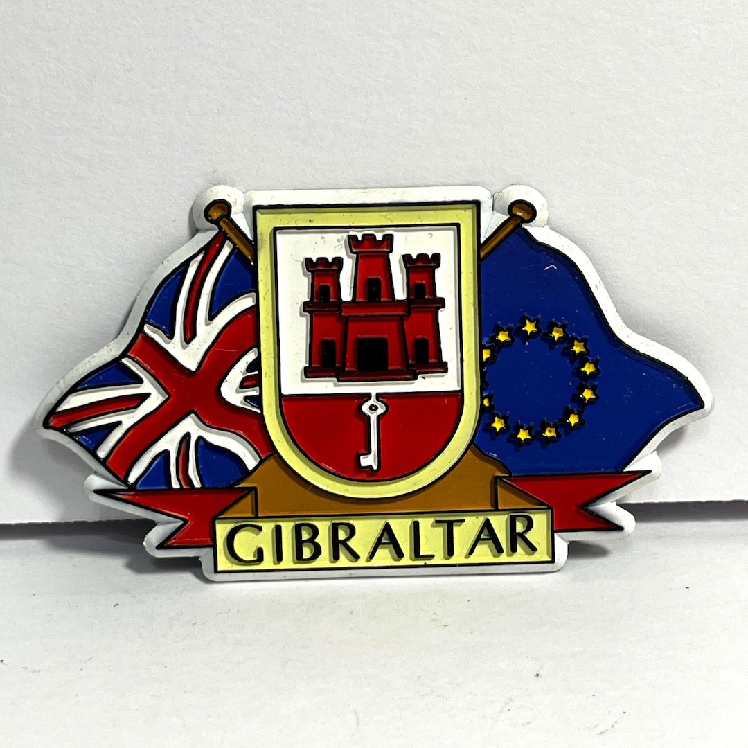 Gibraltar Flags Crest Souvenir Fridge Magnet - Etsy