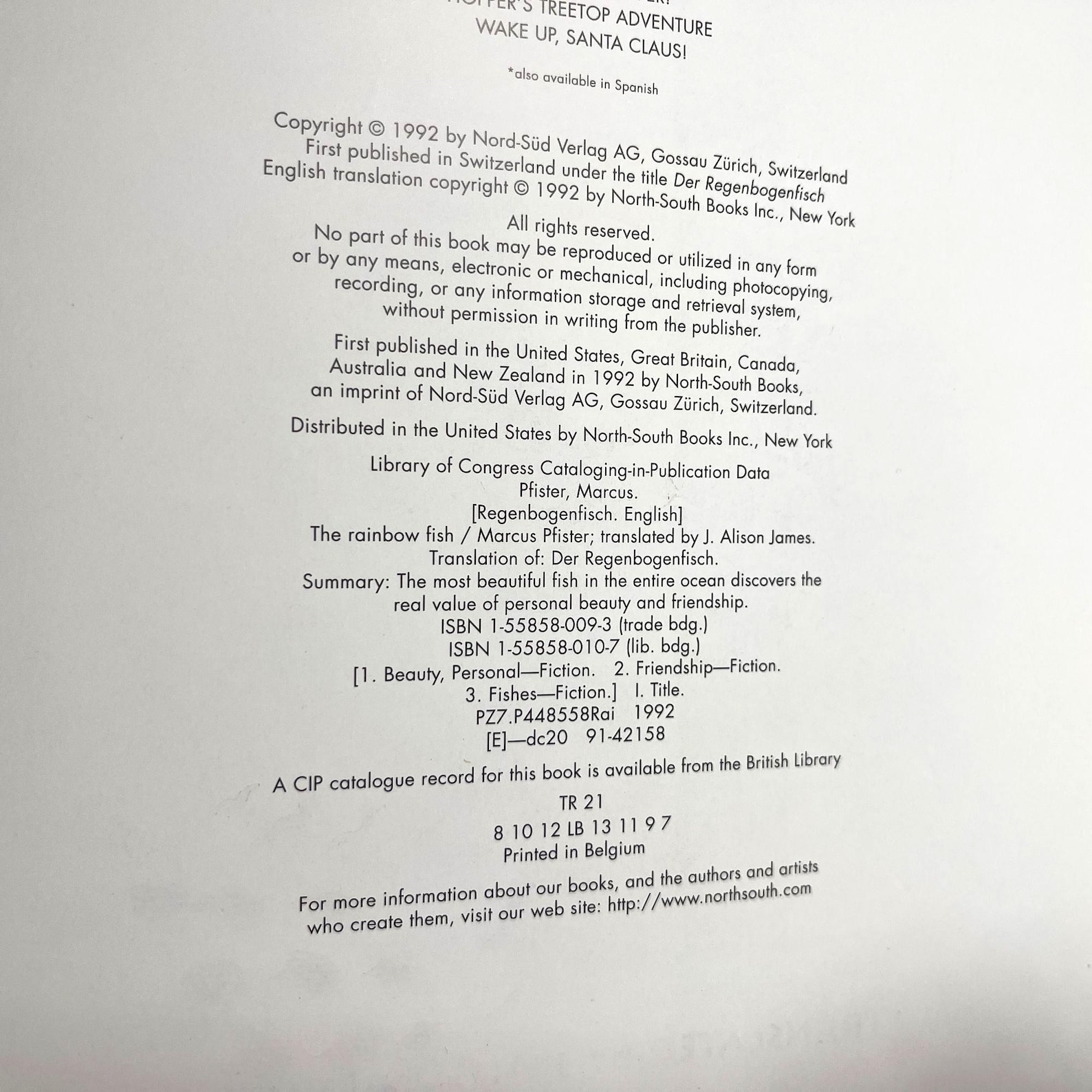 Rainbow Fish Board Book 1558585362 The Rainbow Fish Board Book By ...