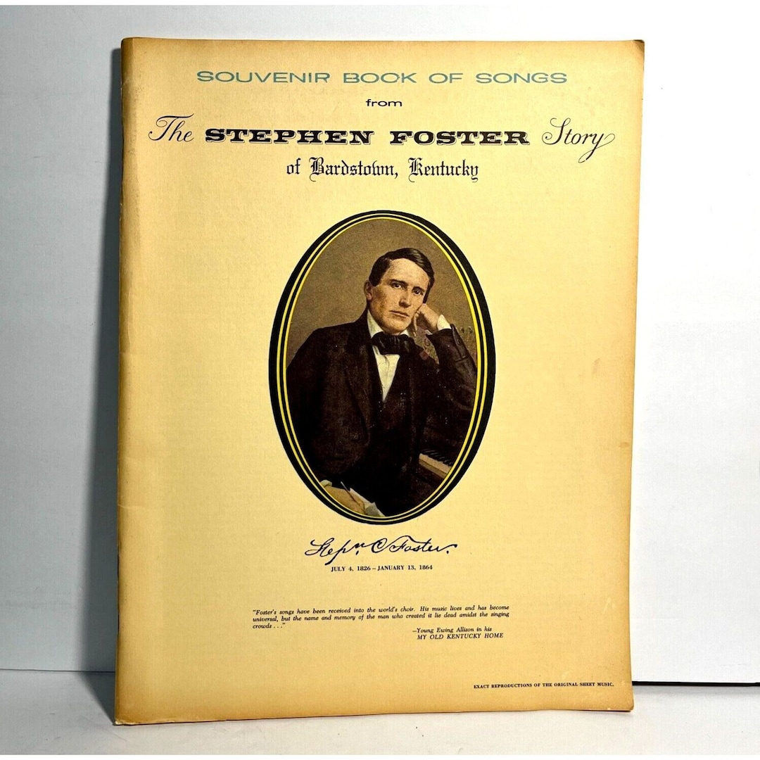 The Stephen Foster Story Bardstown Kentucky Souvenir Book Songs - Etsy