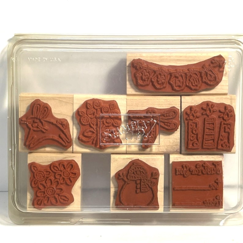Stampin up Tags and More Rubber Stamp Set Wood Mount 2001 - Etsy