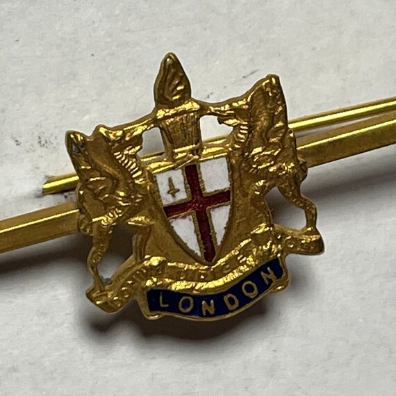 Vintage London England UK Crest Shield Souvenir Lapel… - Gem