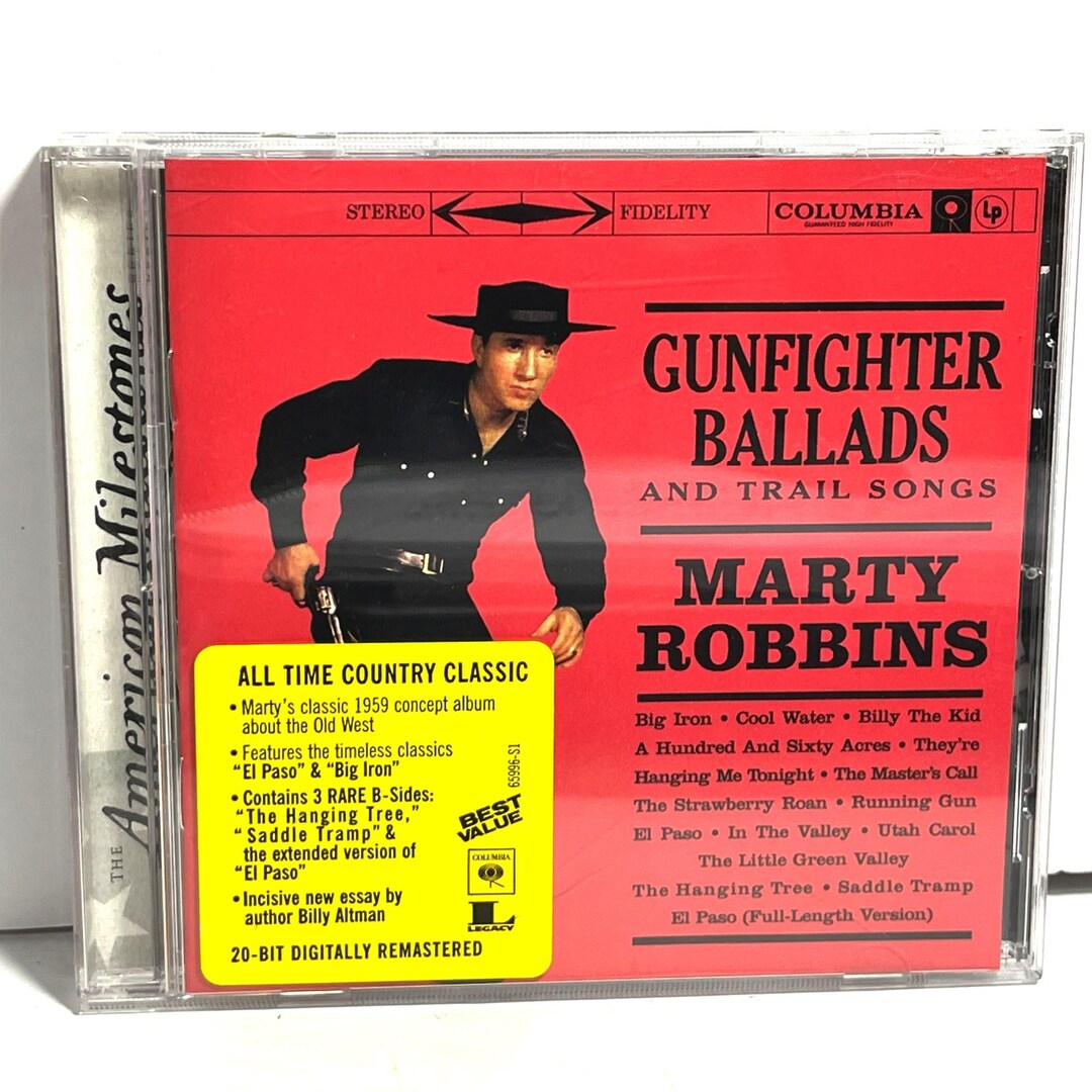 Marty Robbins Gunfighter Ballads and Trail Song" CD - Etsy