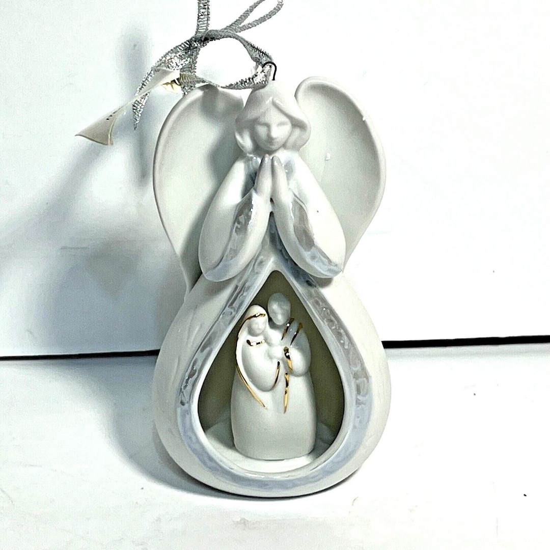 Apple Tree Design Angel Holy Family Ornament - Etsy