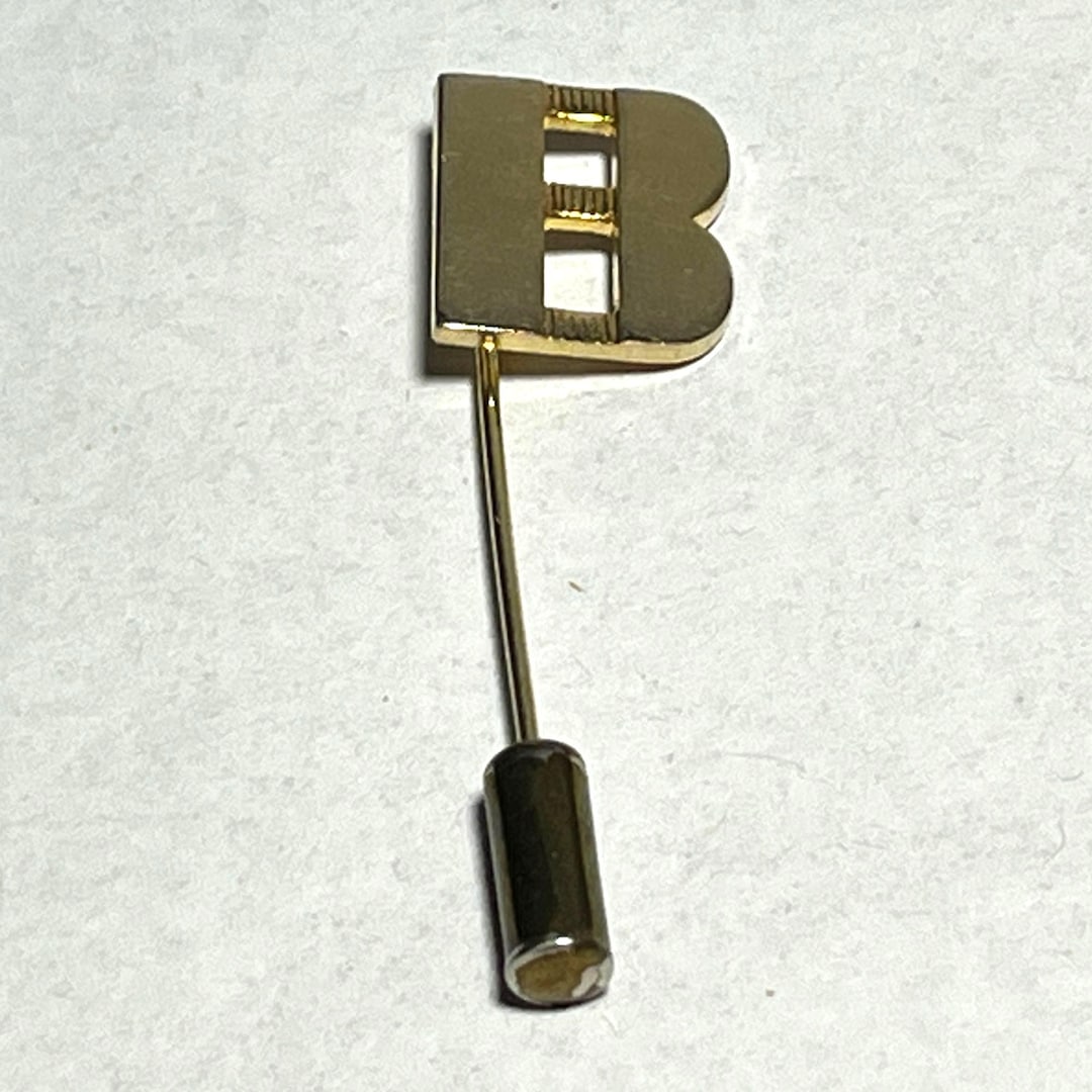 Initial B Lapel Pin Stickpin Brooch Vintage 1980s - Etsy