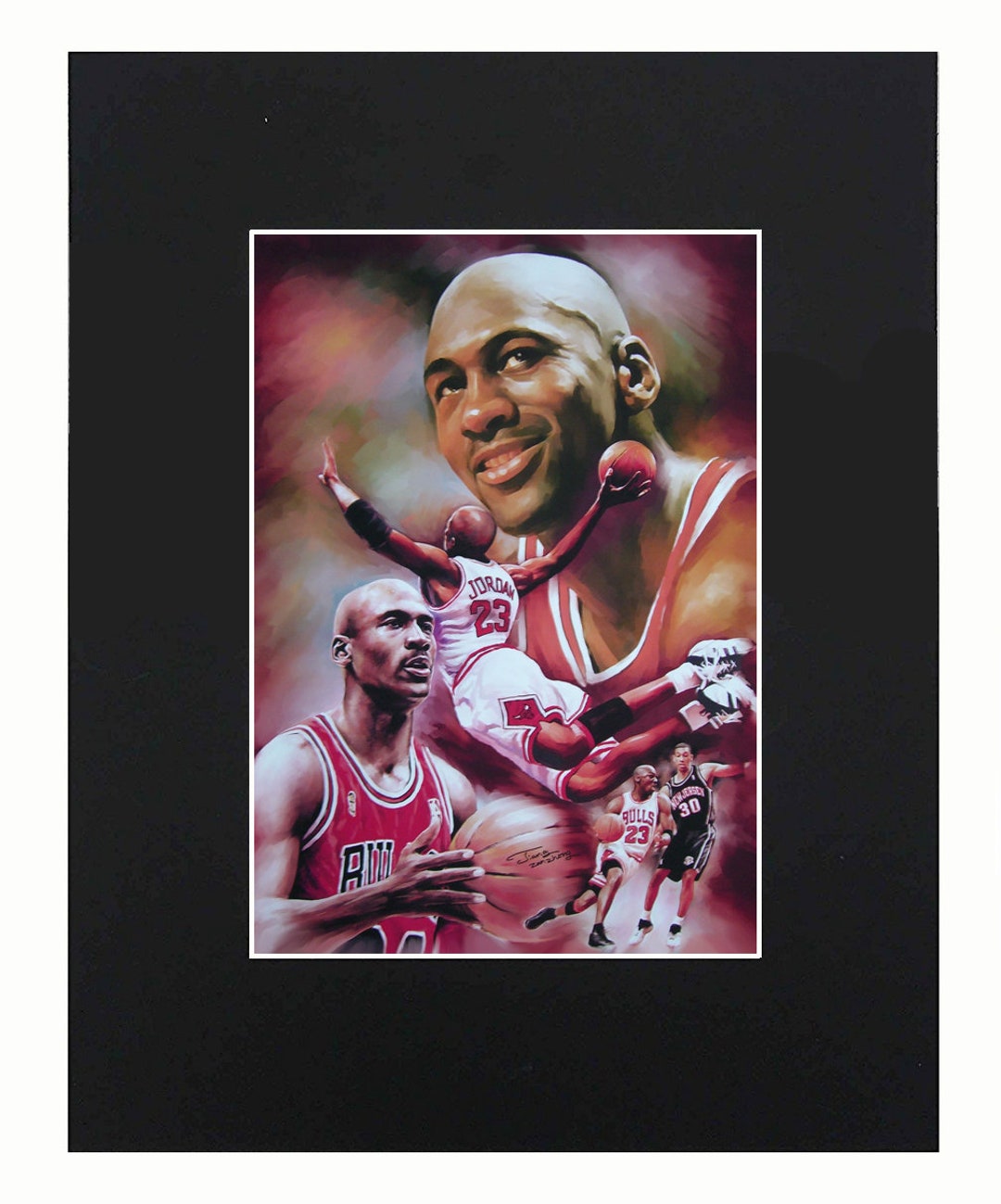 Michael Jordan Portrait Art Artworks Print Picture Photograph Small ...