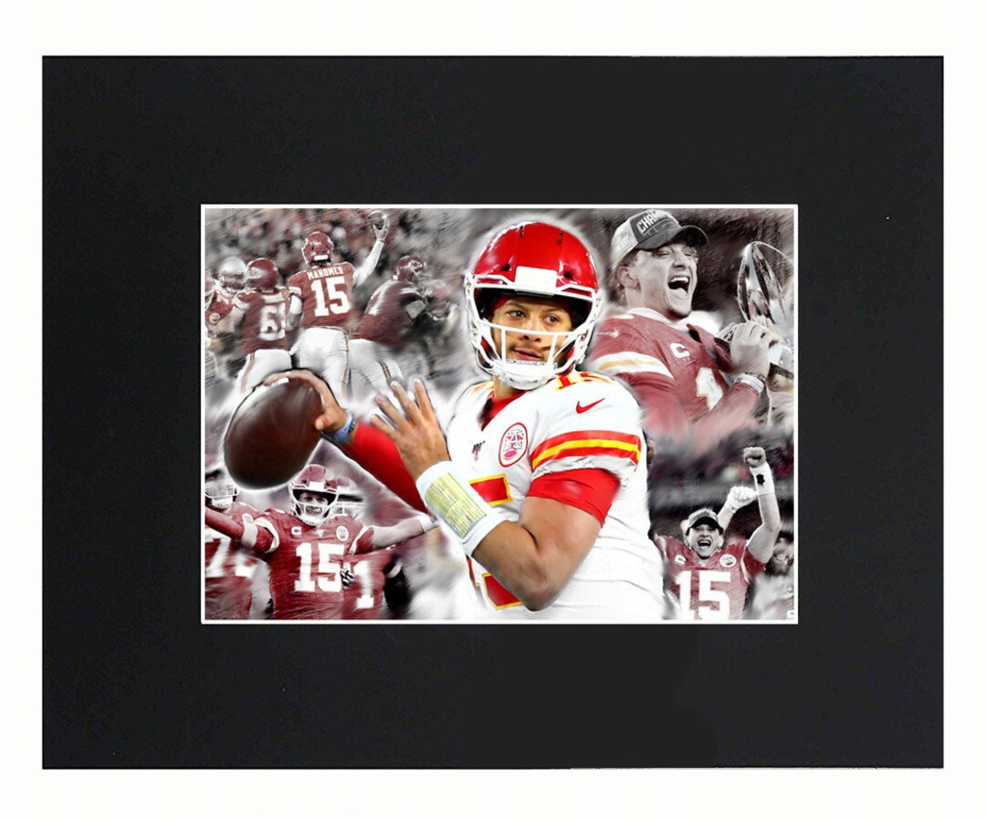Patrick Mahomes II Kansas City Chiefs Portrait Art Artworks Print ...