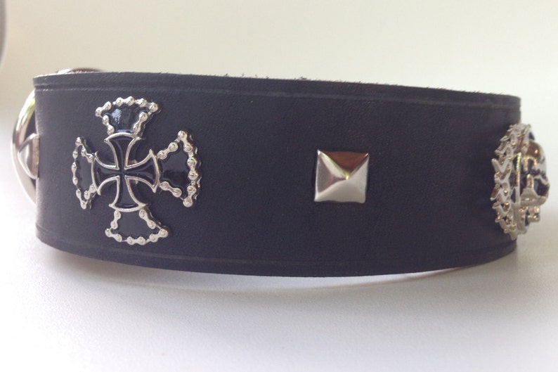 Skull and Maltese Double Cross Collar - Etsy