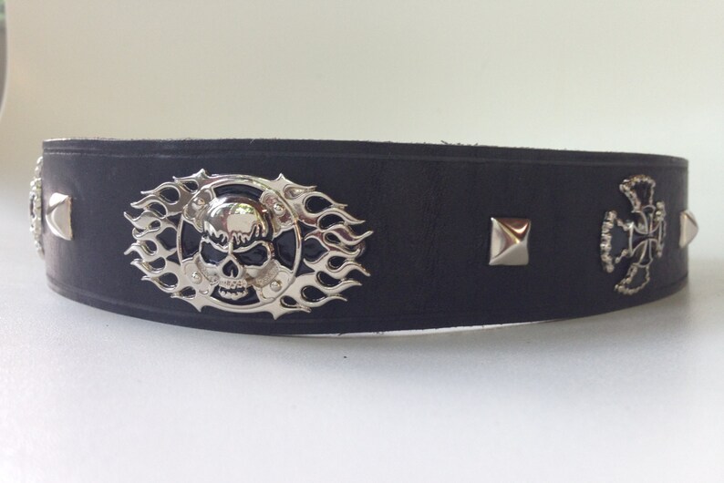 Skull and Maltese Double Cross Collar - Etsy