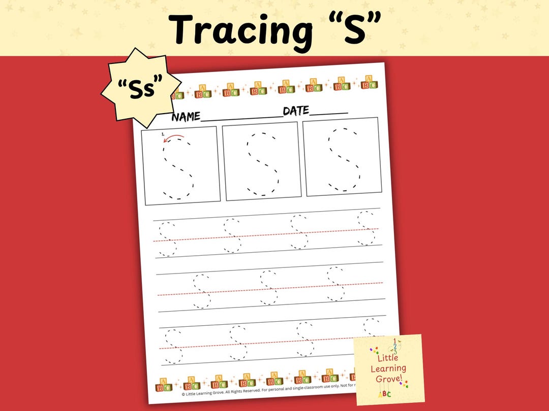 Letter S Worksheets – Preschool Alphabet Activities – Tracing, Coloring ...