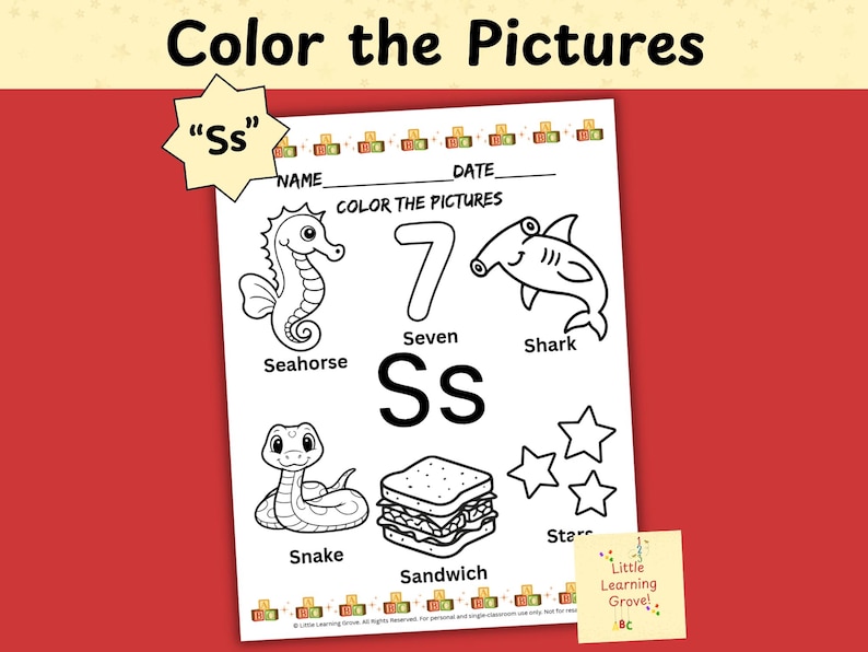 Letter S Worksheets – Preschool Alphabet Activities – Tracing, Coloring ...