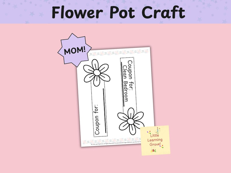 Mother's Day Flower Pot Craft | A Sweet Set of Activities for Kids to ...