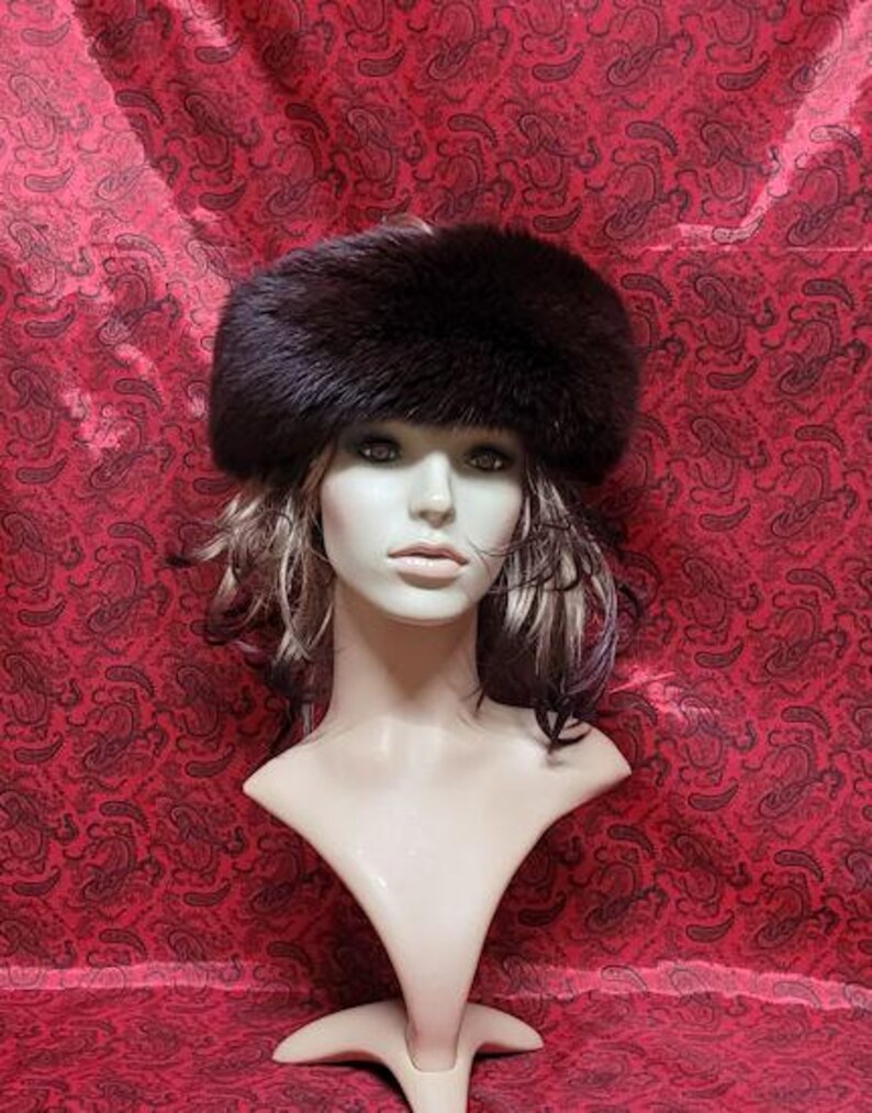 Real Maroon Fox Fur Head Band Scarf - Etsy